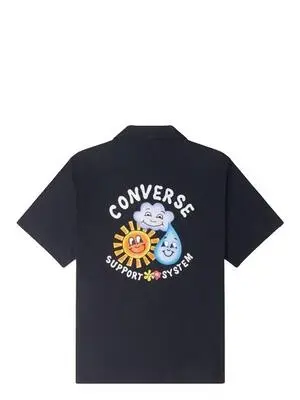 CONVERSE Skate Woven Shirt Asia Sizing 'black Multi - Black/multi-color