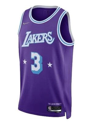Nike Nba Los Angeles Lakers Anthony Davis 2021/22 City Edition Jersey #3 - Purple/multi-color