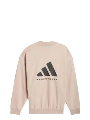 Adidas Basketball Crew Sweatshirt 'beige - Ash Pearl