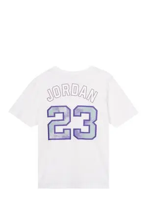 JORDAN Sport Dna Solid Color Logo Alphabet Numeric Printing Short Sleeve White - Default Color