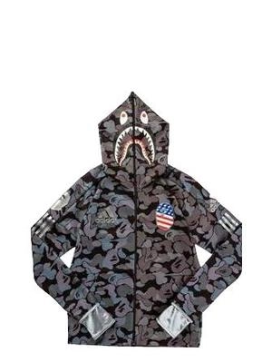 Adidas X A Bathing Ape Sb Shark Hoodie - Black