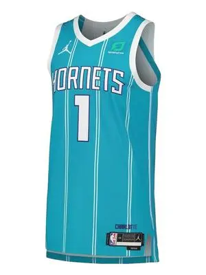 JORDAN X Nba Charlotte Hornets Lamelo Ball Icon Edition Swingman Jersey - Blue/white