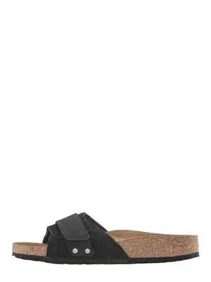 BIRKENSTOCK Oita Suede Leather Narrow Fit Sandals - Black