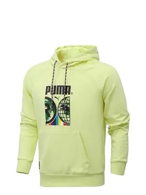 PUMA Casual Graphic Hoodie - Yellow/black