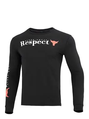 Under Armour Project Rock Respect Long Sleeve T-shirt - Black