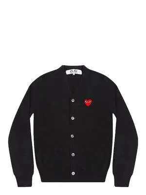 Play Comme Des Garcon Emblem Cardigan - Black