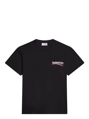 Balenciaga Political Campaign Logo T-shirt - Black