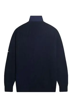 Balenciaga Layered Trompe L'oeil Knit Sweater - Navy