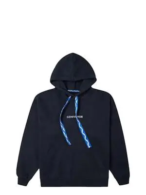 CONVERSE Embroidered Hoodie - Black/blue