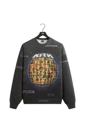 Kith X Marvel Vs. Capcom Character Select Vintage Nelson Crewneck - Black