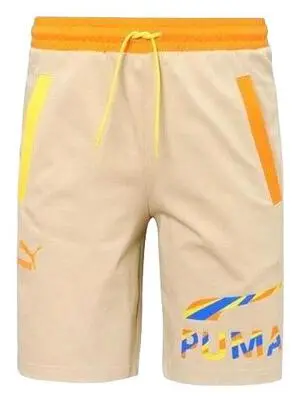 PUMA Logo Sporty Shorts - Tan