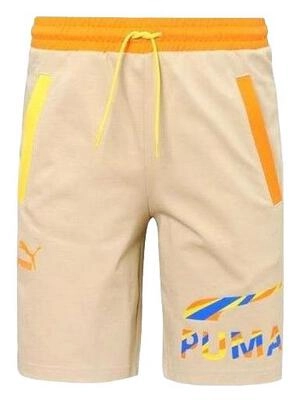 PUMA Logo Sporty Shorts - Tan