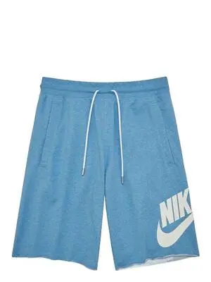 Nike French Terry Athleisure Shorts With Large Logo - Multi-color