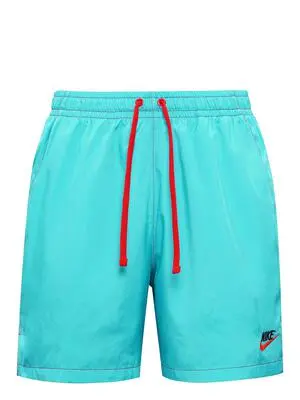 Nike Logo Embroidered Training Sports Woven Shorts - Blue