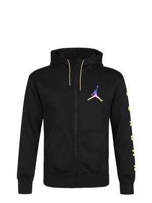 JORDAN Athletic Fleece Lined Hooded Jacket - Black