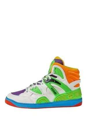 Gucci High Top Basketball Sneakers - Multi-color