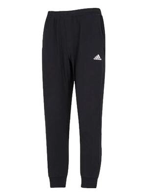 Adidas Solid Color Logo Knit Casual Bundle Feet Sports Pants/trousers/joggers Black - Default Color