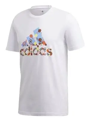 Adidas Pattern Logo Short Sleeve - White