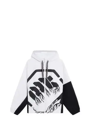 LI-NING Li-Ning BadFive Big Logo Hooded Jacket White/black