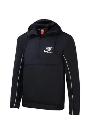 Nike Alphabet Printing Half Zipper Hooded Long Sleeves Jacket - Default Color