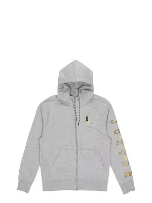 JORDAN Zipper Cardigan Hoodie - Grey