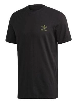 ADIDAS Adidas Camo Ess T Logo Sports Short Sleeve Black