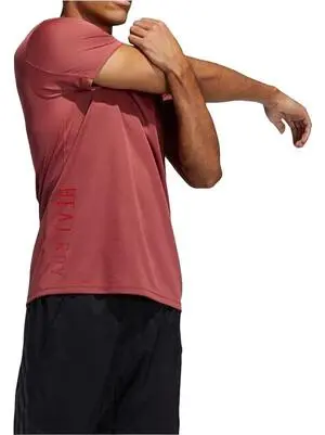 Adidas Training Sports Round-neck Short-sleeve Tee Pink - Pinkred