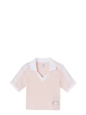 Adidas Originals Cropped Polo Shirt - Pink