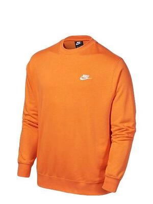 Nike Nike Sportswear NSW Club French Terry Crew Neck Sweatshirt Orange