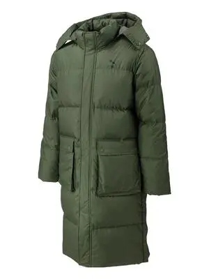PUMA Teamliga Long Down Coat - Green/white