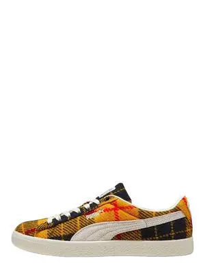PUMA X Harris Tweed Suede Vintage "tartan Yellow" Lace-up Sneakers - Frosted Ivory/yellow