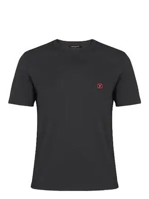 LOUIS VUITTON Classic Logo Cotton For White - Black