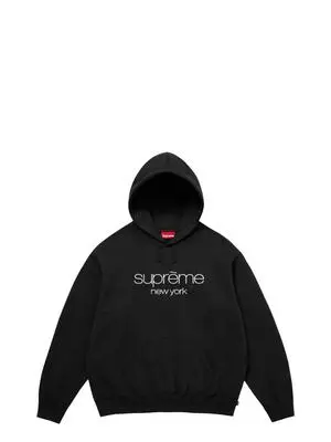 Supreme Supreme Classic Logo Hooded Sweatshirt Black
