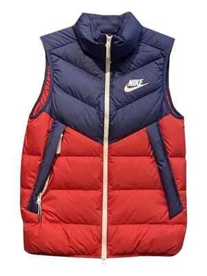 Nike Stand Collar Down Vest - Red/multi-color