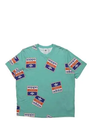 Adidas Originals Printing Round Neck Short Sleeve - Green