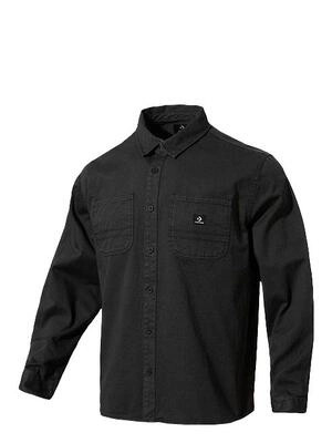 CONVERSE Twill Long Sleeve Button Down Asia Sizing - Black