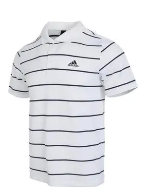 Adidas Fi Stripe Polo Shirts 'white Black - White/black