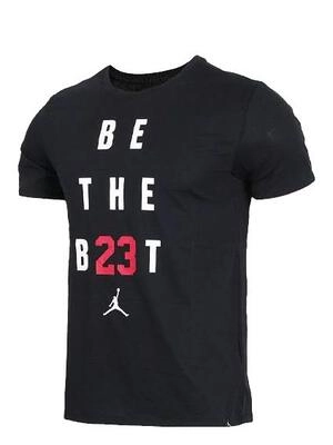 JORDAN Alphabet Printing Casual Short Sleeve - Black