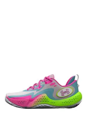 Under Armour Spawn 5 Athletic Sneakers - Grey/pink/lime