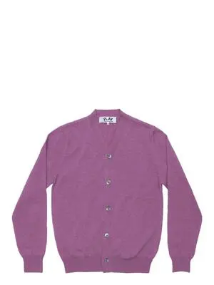 Play Comme Des Garcon COMME Des GARCONS PLAY Cardigan With Heart Emblem Purple