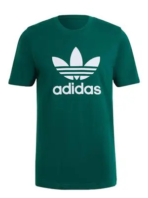 Adidas Originals Solid Color Logo Sports Short Sleeve Green - Multi-color