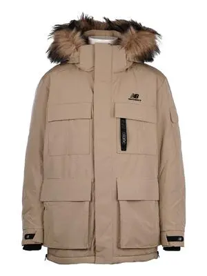 NEW BALANCE Down Parka Jacket - Brown