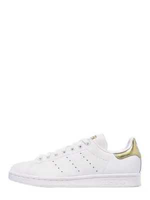 Adidas Stan Smith Sneakers With Metallic Heel Accent - White/gold