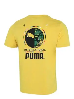 PUMA Graphic T-shirt 'yellow Black - Yellow/black