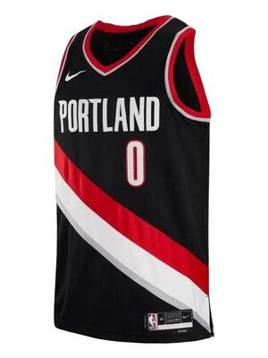 Nike Dri-fit Nba Portland Trail Blazers Damian Lillard Icon Edition 2022/23 Swingman Jersey - None