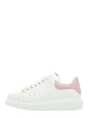 Alexander McQueen Alexander McQueen Oversized Larry Leather Sneakers White/pink