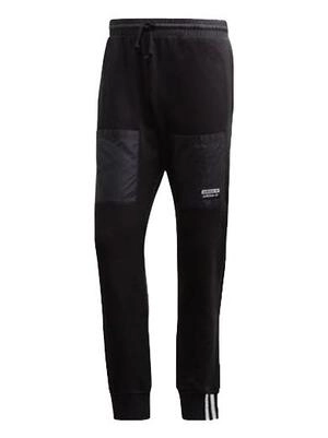 Adidas Originals Vocal Pants Logo Printing Splicing Bundle Feet Sports Pants - Black