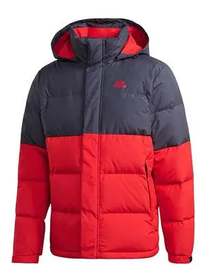 Adidas C/ Outdoor Colorblock Sports Hooded Down Jacket - Red