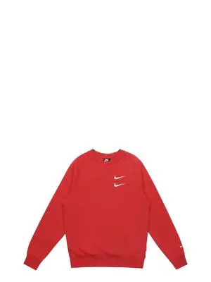 Nike Embroidered Fleece Lined Crewneck Pullover - Red
