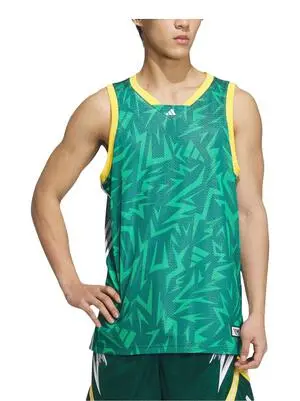 Adidas Basketball Tank - Green/yellow